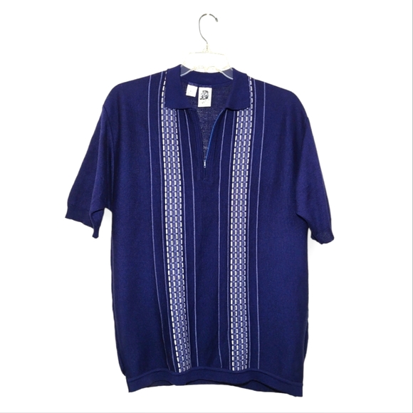 Kennington Ltd. | Shirts | Kennington Vintage Knit Zip Pullover Sweater ...